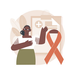 Lung cancer abstract concept Royalty Free Vector Image