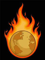 Burning Earth Vector Images (over 3,400)