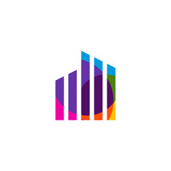 Colorful city logo design creative city logo Vector Image