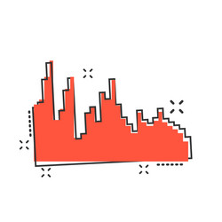 Cartoon sound waveforms icon in comic style Vector Image