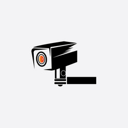 Cctv icon a black design Royalty Free Vector Image