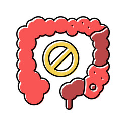 Constipation pictogram symbol retention of feces Vector Image