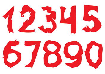 Children educational cards with numbers Royalty Free Vector