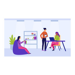 Set of cartoon characters working together Vector Image