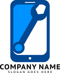 Mobile repair logo design template Royalty Free Vector Image