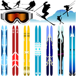 Ski design elements Royalty Free Vector Image - VectorStock