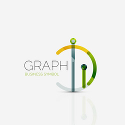 Abstract logo idea linear chart or graph Vector Image