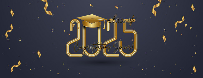 Congratulations senior class of 2025 banner Vector Image