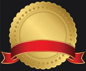 Golden sticker labels Royalty Free Vector Image