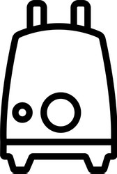 Toaster front view fry bread Royalty Free Vector Image