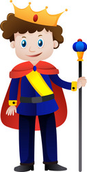 Young prince cartoon Royalty Free Vector Image