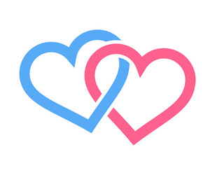 Pink and Blue Hearts Vector Images (over 15,000)