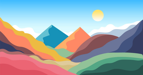 Abstract colorful landscape Royalty Free Vector Image