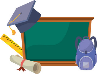 Isolated blackboard school design Royalty Free Vector Image