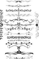 Page decoration rules set Royalty Free Vector Image