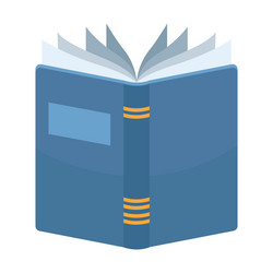 Hands with blue open book Royalty Free Vector Image