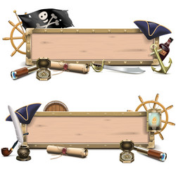 Pirate frame Royalty Free Vector Image - VectorStock