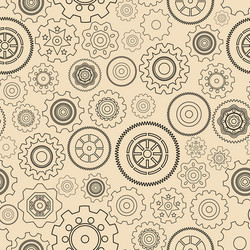 Seamless pattern with colorful gears Royalty Free Vector