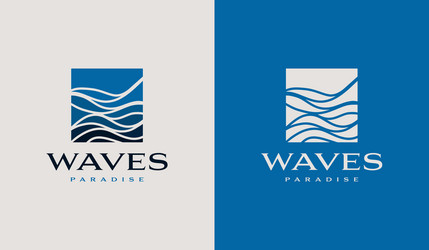 Wave waves logo universal creative premium symbol Vector Image