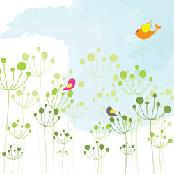 Spring bird Royalty Free Vector Image - VectorStock
