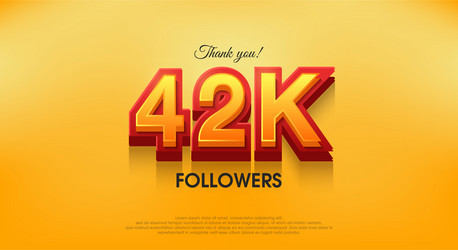 Thank you followers 42k Royalty Free Vector Image
