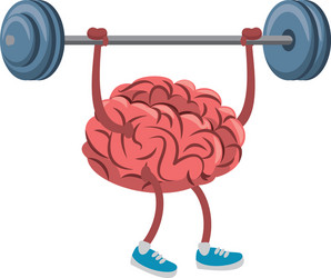 Human brain intelligence and creativity cartoons Vector Image