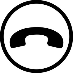 Call decline icon phone ended symbol Royalty Free Vector