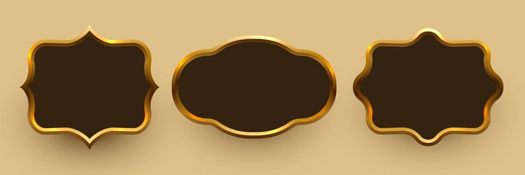 Golden Shiny Circle Border Royalty Free Vector Image