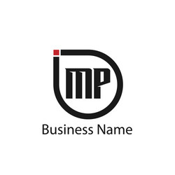 Initial letter mp logo template design Royalty Free Vector