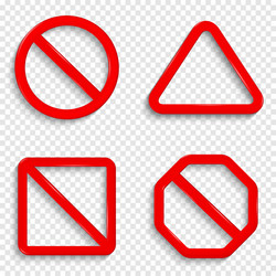 No sign isolated red symbol circle warning Vector Image