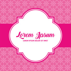 Pink flower sticker label template 6 Royalty Free Vector