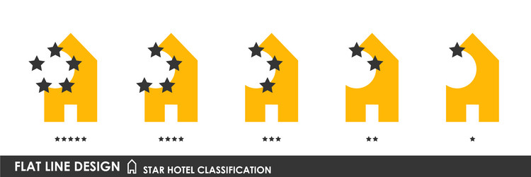Star hotel classification 3 Royalty Free Vector Image