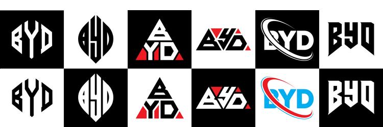 Byd logo letter design Royalty Free Vector Image