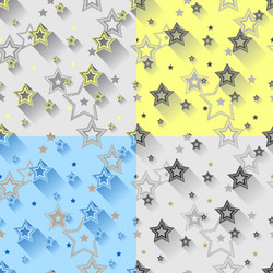Star seamless patterns Royalty Free Vector Image