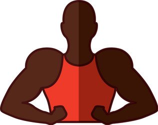 Strong man human figure Royalty Free Vector Image
