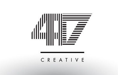 417 black and yellow number logo design Royalty Free Vector