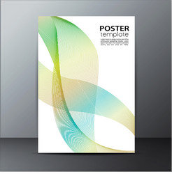 Blending effect neon poster template Royalty Free Vector