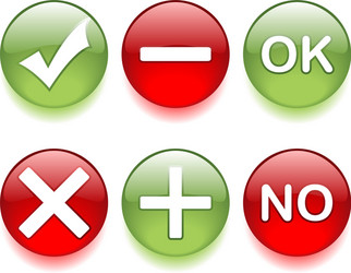 Different selection buttons set graphic Royalty Free Vector