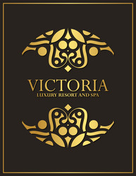 Luxury hotel label template trendy vintage royal Vector Image