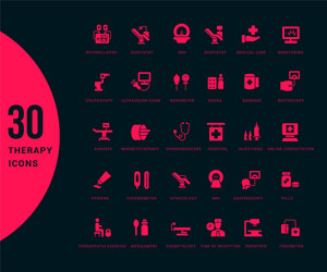 Holistic therapy approach set Royalty Free Vector Image