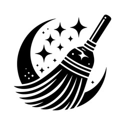 Download broom silhouette for creative designs Vector Image