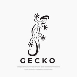 Simple black gecko leg logo design design Vector Image