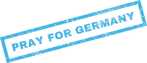 Pray for germany textile stamp Royalty Free Vector Image