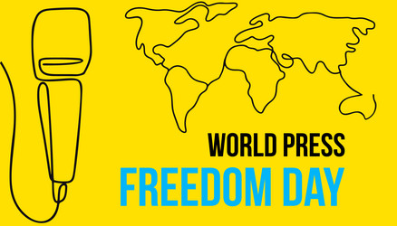 Microphone and world map for world Royalty Free Vector Image