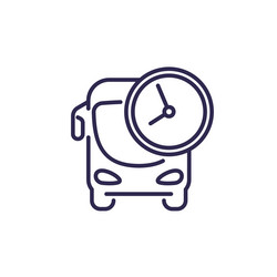 Bus schedule timetable icon Royalty Free Vector Image