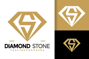 Letter s diamond gem logo icon Royalty Free Vector Image