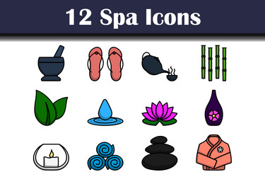 Spa icons set Royalty Free Vector Image - VectorStock