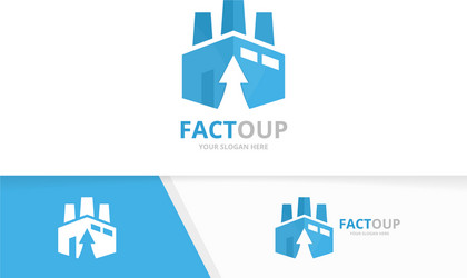 Factory and people logo combination Royalty Free Vector