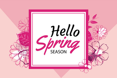 Spring sale banner with 3d paper cut Royalty Free Vector