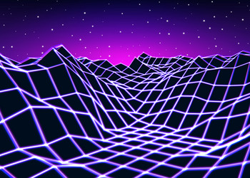 Laser Grid Landscape Vector Images (over 520)